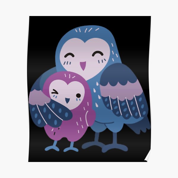 "Wet Owl Wet Owl With Baby Owl Loving Mother Child Pure Love " Poster ...