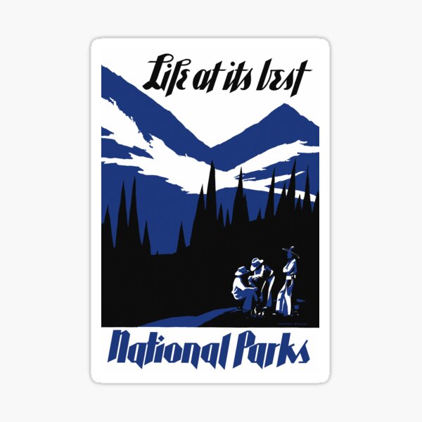 "USA National Parks Vintage Poster Restored" Sticker for Sale by ...