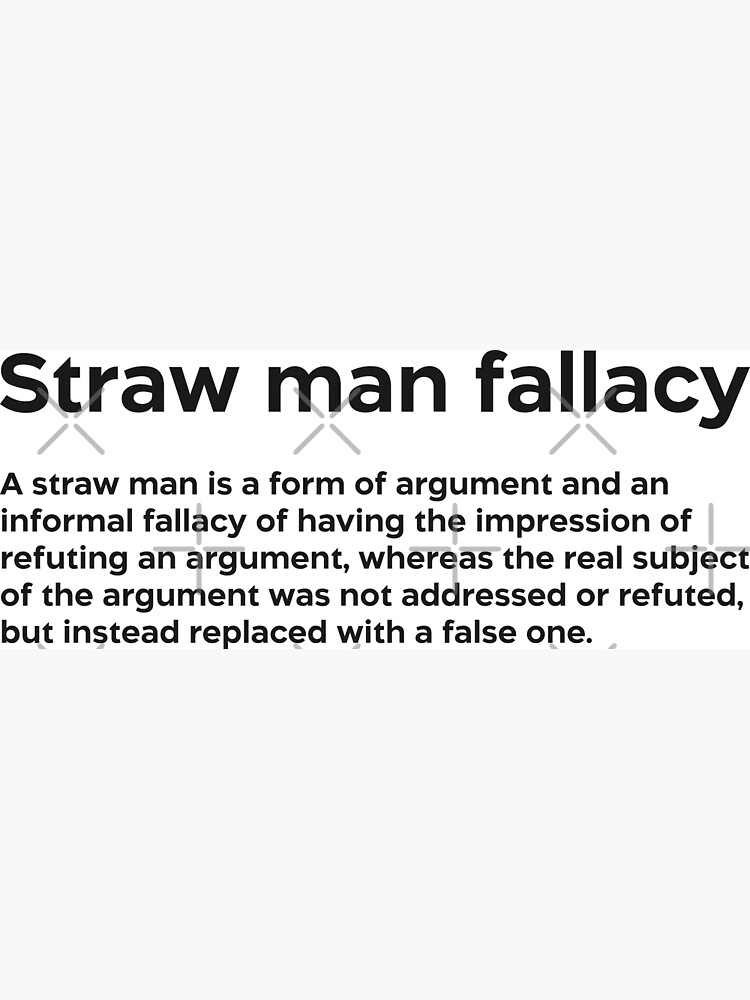 Straw man fallacy black Premium Matte Vertical Poster sold by Divya ...