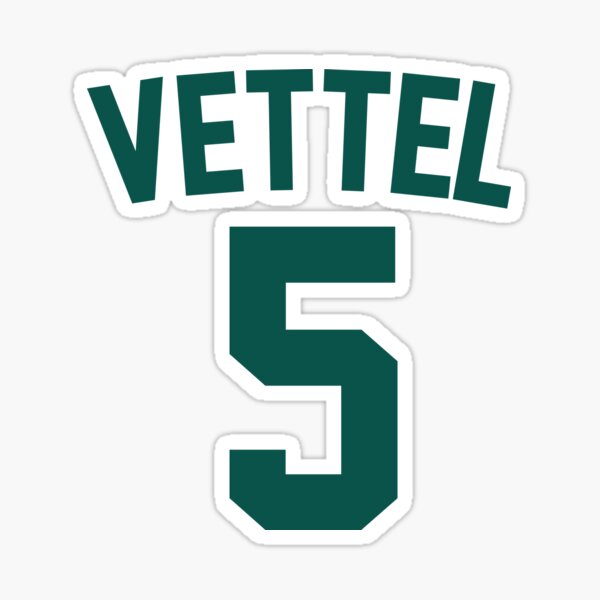 "Sebastian Vettel #5 - Jersey style" Sticker by enbyjolras | Redbubble