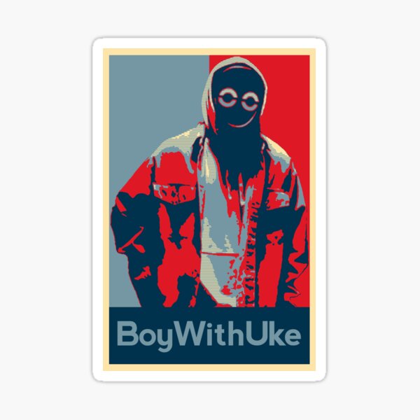 "BoyWithUke HOPE" Sticker by TheGreenNinjaUK | Redbubble