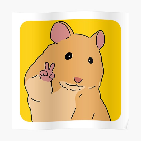 "Peace! Cute Hamster Meme" Poster for Sale by jebi-garden | Redbubble