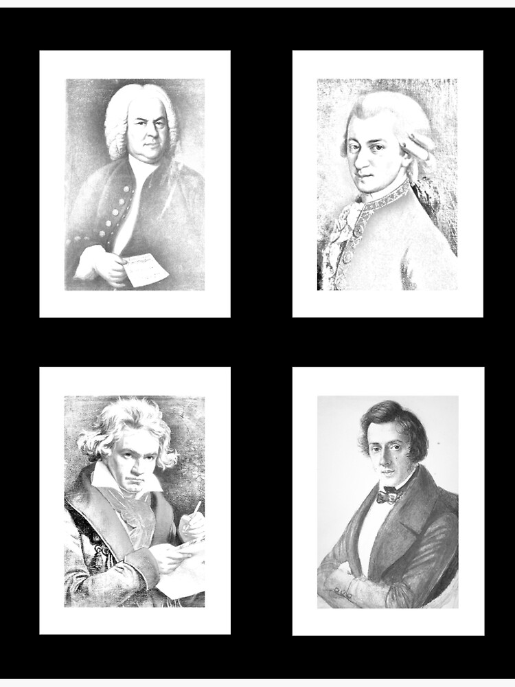 "Famous Classical Composers Pencil Sketch" Poster for Sale by ErwandArt ...