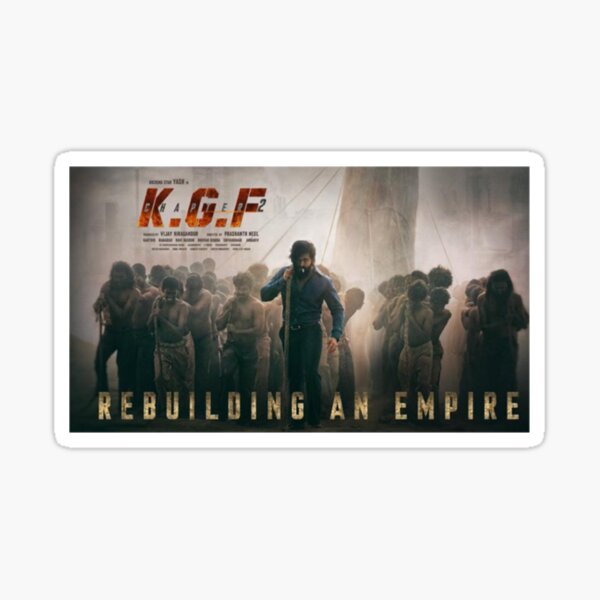 "Kgf poster " Sticker for Sale by CrochetBao | Redbubble