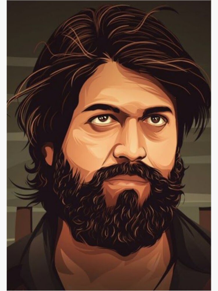 "KGF poster " Sticker for Sale by CrochetBao | Redbubble