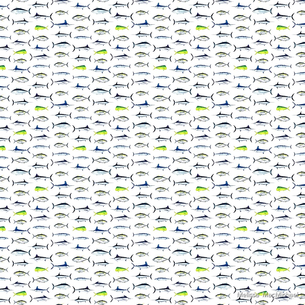 "SPORTFISH Packed Pattern: Yellowfin tuna, Bluefin, Blue Marlin, White ...