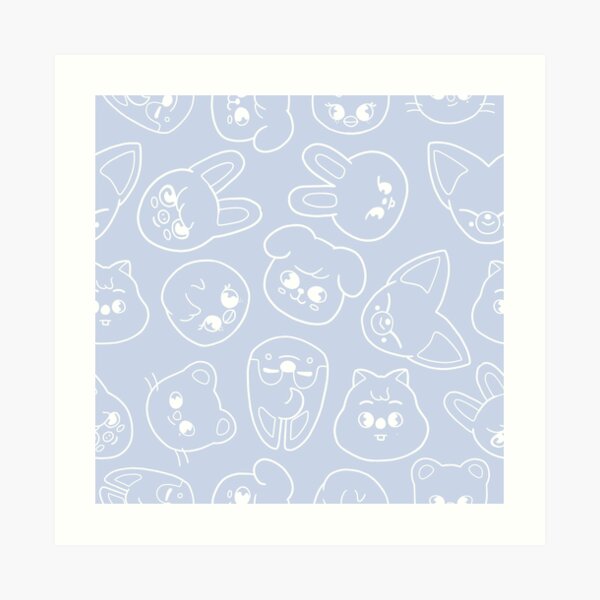 "STRAY KIDS (SKZOO) ALL MEMBER simple and minimalistic Pattern " Art ...