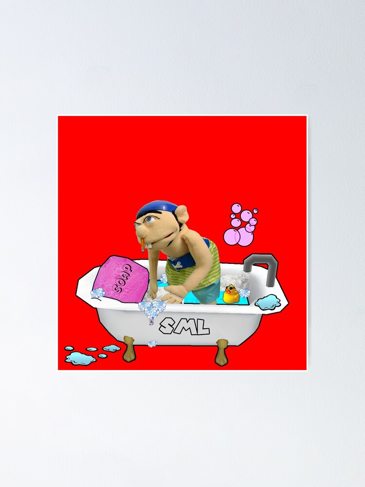 "Jeffys Bathtime! SML Supermariologan TShirt" Poster by SuperMarioLogan ...