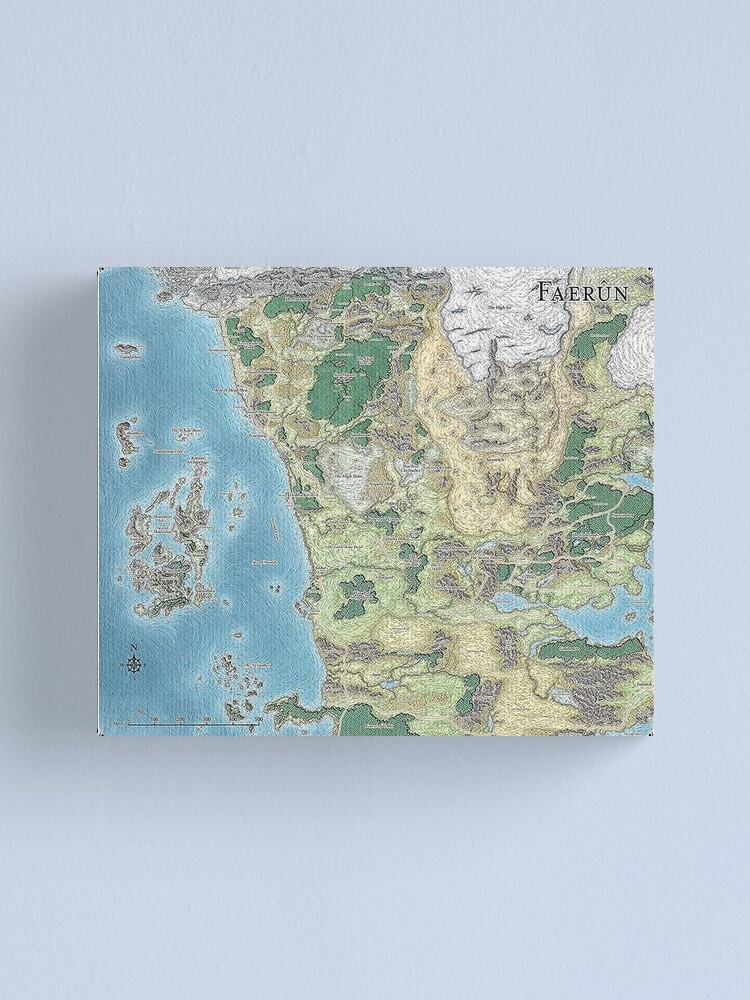 "Faerûn map" Canvas Print for Sale by ABestSeller | Redbubble