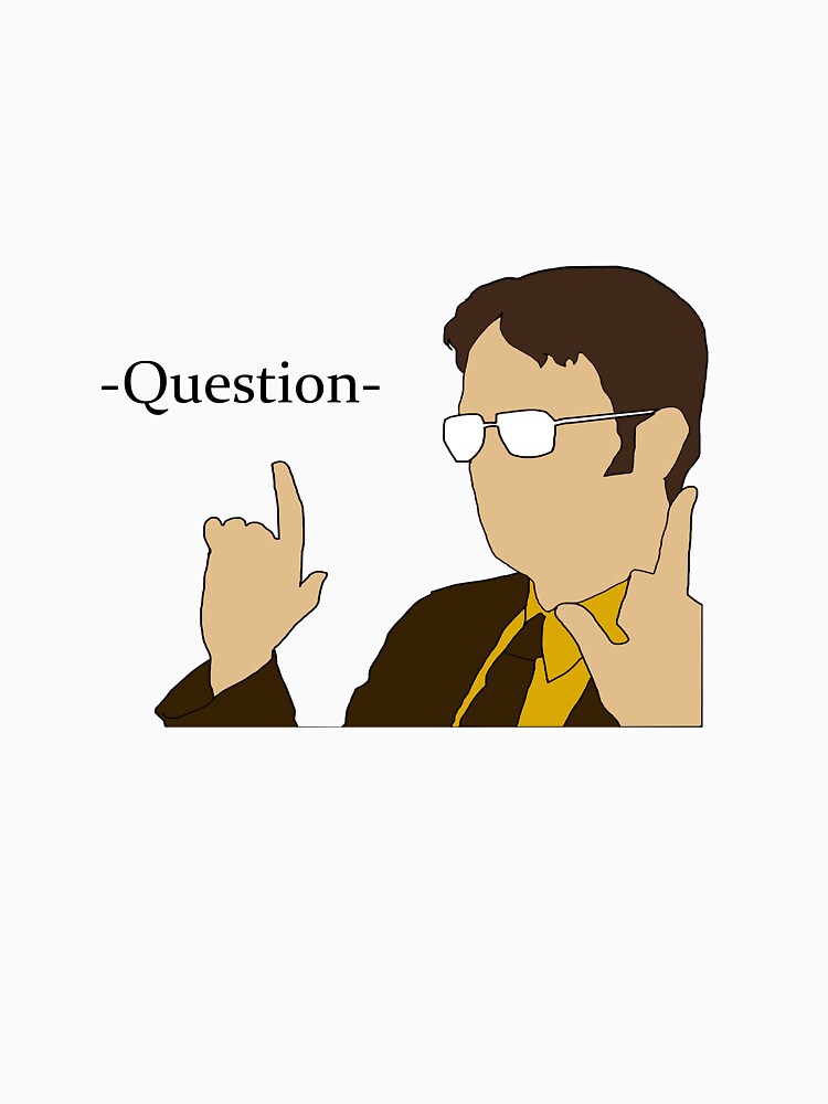 "The office Question" T-shirt for Sale by LazySamurai | Redbubble ...