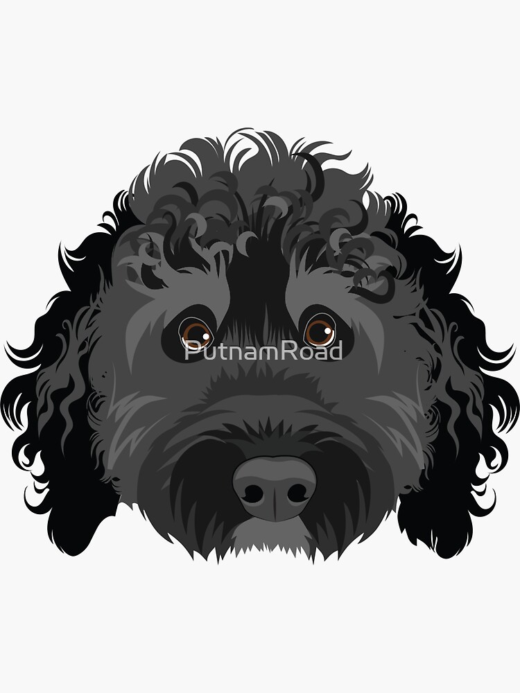 "Black Labradoodle #2 Dog Vector Art " Sticker for Sale by PutnamRoad ...