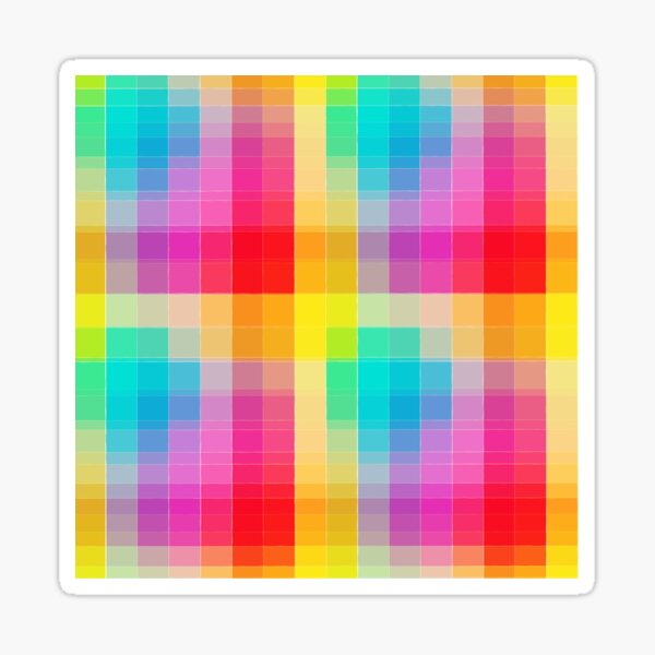 "Rainbow grid" Sticker for Sale by EuGeniaArt | Redbubble