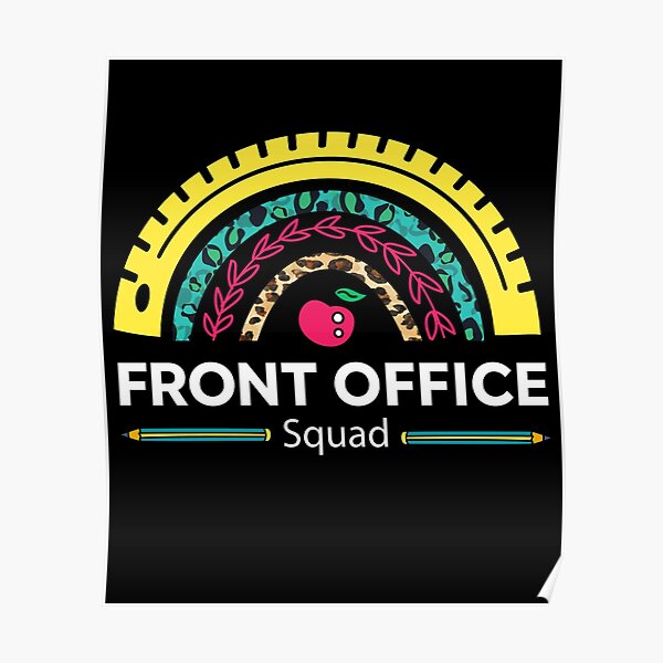 "Front Office Squad Rainbow Leopard School Teacher Officer Cool ...
