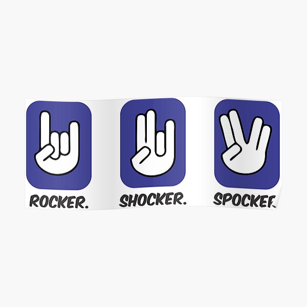 "Rocker Shocker Spocker Tshirt and Mug" Poster for Sale by ...