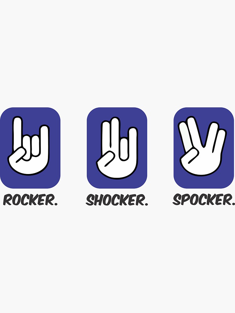 "Rocker Shocker Spocker Tshirt and Mug" Sticker by filippemoraes ...