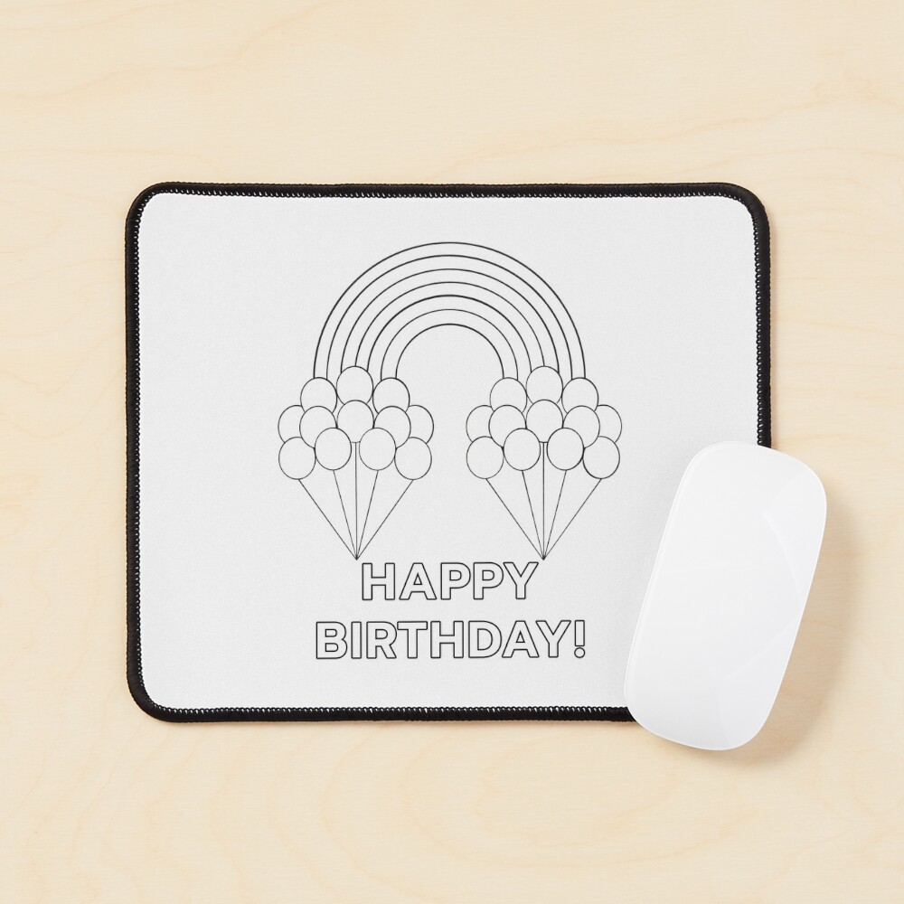 " Color Your Own Rainbow and Balloons Birthday Wish!" Poster for Sale ...