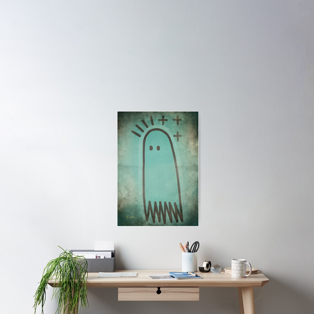 "Grunge Ghost " Poster for Sale by HalensGhosts | Redbubble