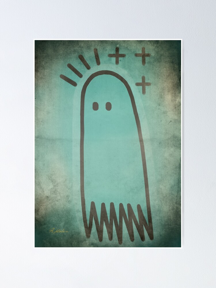 "Grunge Ghost " Poster for Sale by HalensGhosts | Redbubble