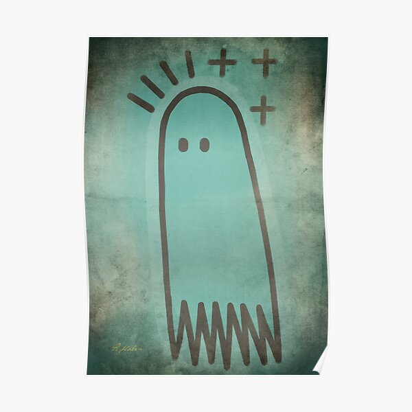 "Grunge Ghost " Poster for Sale by HalensGhosts | Redbubble