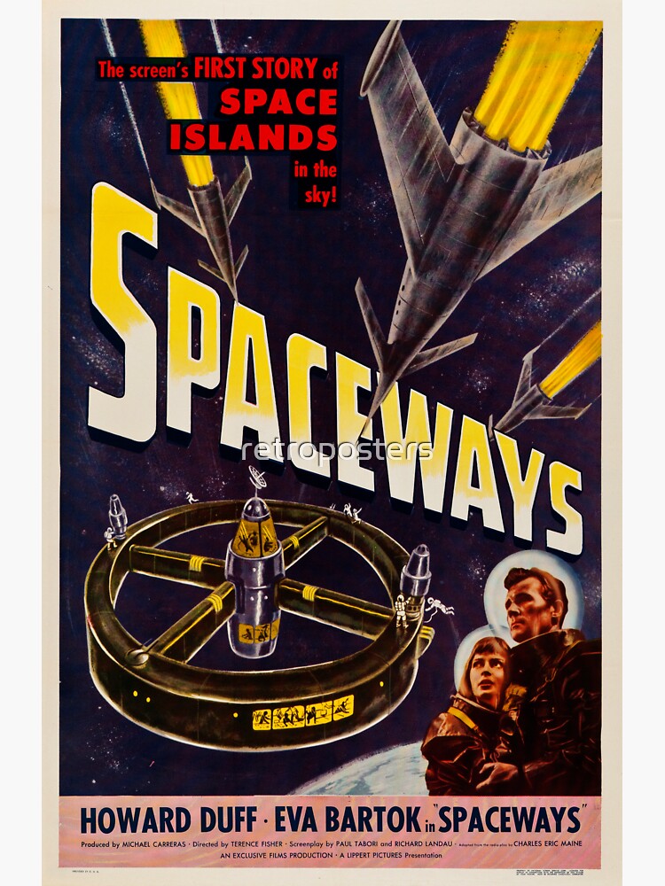 "SPACEWAYS 1953 Sci Fi Thriller Drama Cult Classic Film Poster" Sticker ...