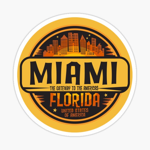 "Miami, Florida" Sticker for Sale by studio838 | Redbubble