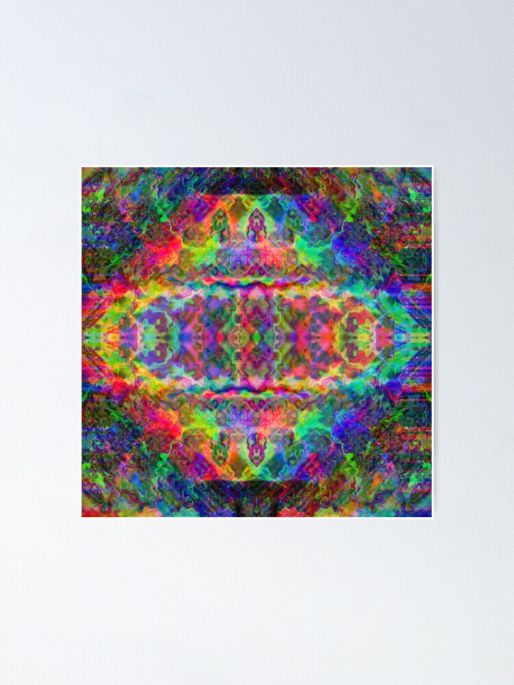 "Trippy rainbow design diamond" Poster by Zevy-Darling | Redbubble