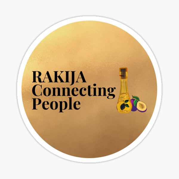 "Rakija Connecting People" Sticker for Sale by imagine99 | Redbubble