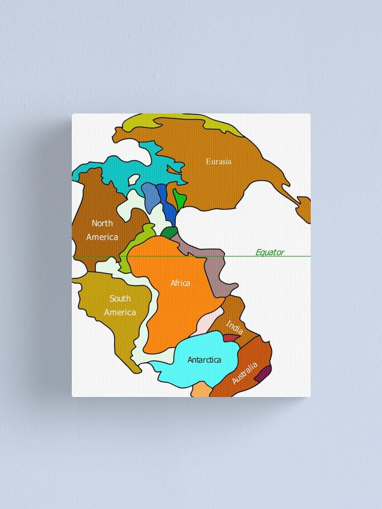 "Map of the supercontinent Pangaea illustration" Canvas Print for Sale by VintageHeritage ...