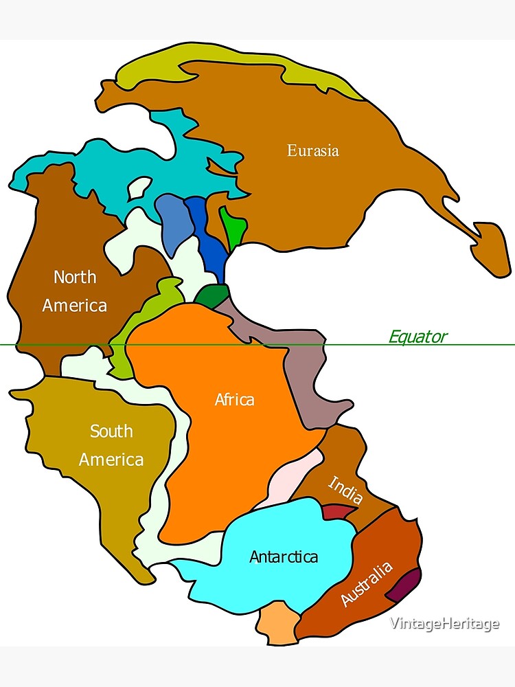 "Map of the supercontinent Pangaea illustration" Art Print for Sale by ...