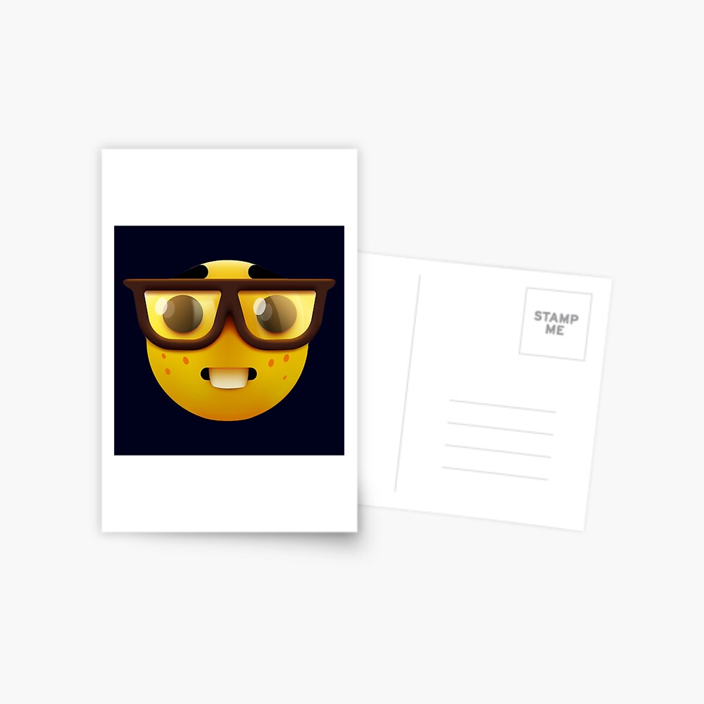 "Nerd Face Emoji Meme" Postcard by fomodesigns | Redbubble