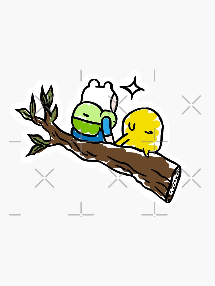 "jake and finn " Sticker for Sale by urbanstickers | Redbubble