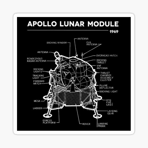 "Apollo 11 Lunar Module" Sticker for Sale by TheGreatIAm | Redbubble
