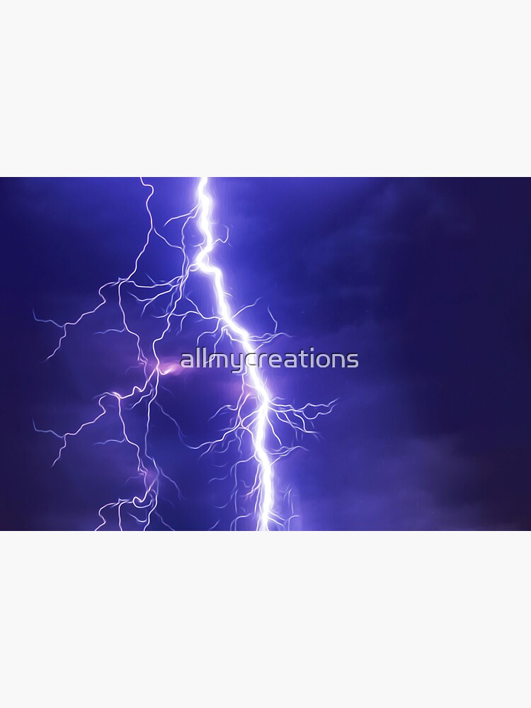"Blue Lightning" Sticker by allmycreations | Redbubble