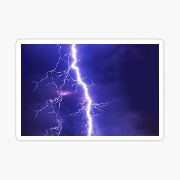 "Blue Lightning" Sticker by allmycreations | Redbubble