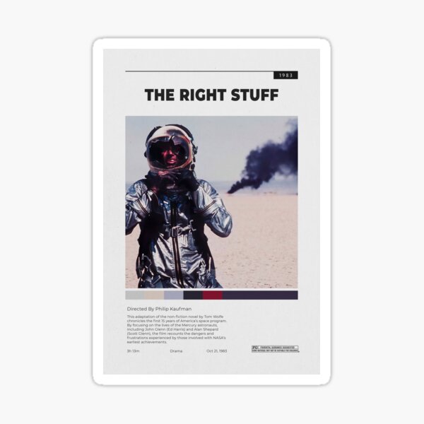 "The right stuff 1983 drama movie poster" Sticker by LifeOnTheStage ...