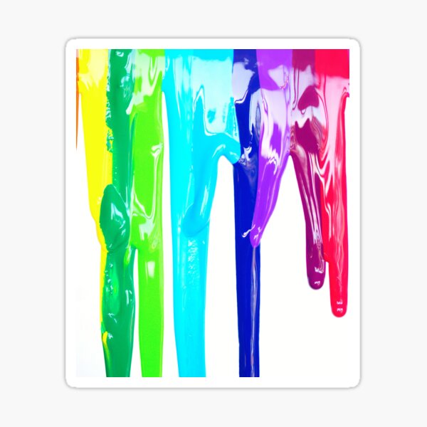 "Colorful Paint Drops" Sticker by Figuradam | Redbubble