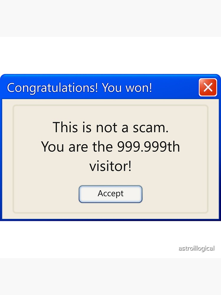 "congratulations! you won!" Poster for Sale by astroillogical | Redbubble