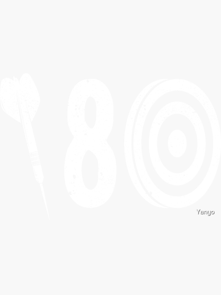 "Darts 180 points nine dart finish dart player darts" Sticker by Yanyo ...
