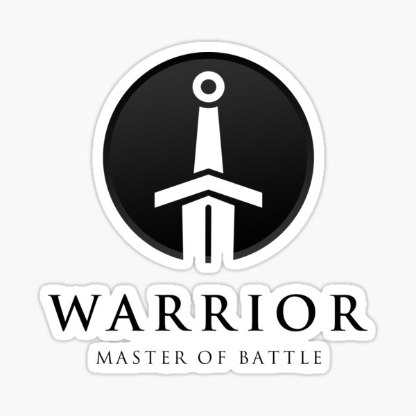 "Emblem Warrior Master of Battle Sword Blade Video Game Player" Sticker ...