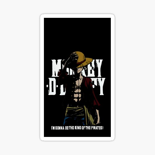 "One Piece Luffy Black" Sticker by AnimeShopBalkan | Redbubble
