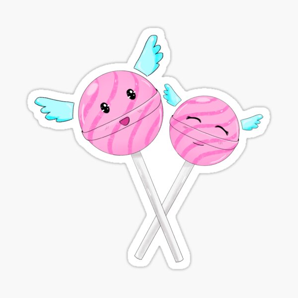 "cute pink lollipops illustrations Sticker" Sticker by MaryamIsmail ...