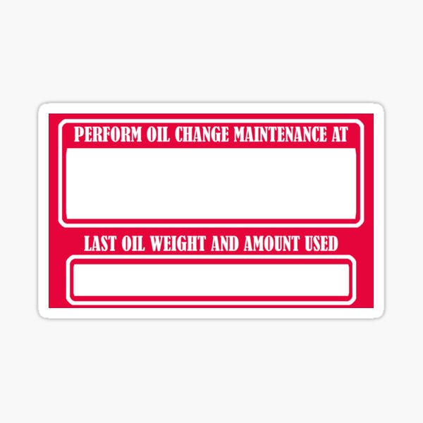 "Oil Change Maintenance" Sticker for Sale by HighAcademia | Redbubble