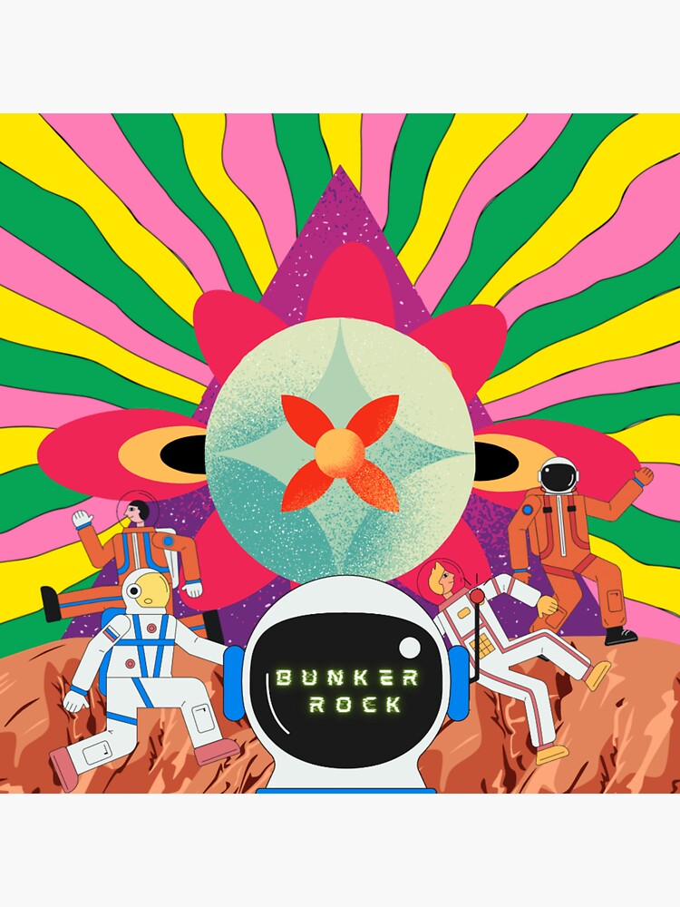 "Bunker Rock" Sticker by Gnomesarereal | Redbubble