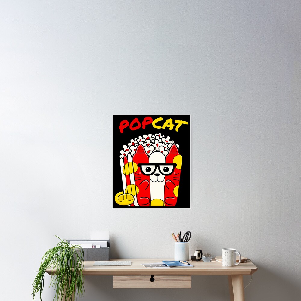 "Popcat Popcorn Box " Poster for Sale by sunilbelidon | Redbubble