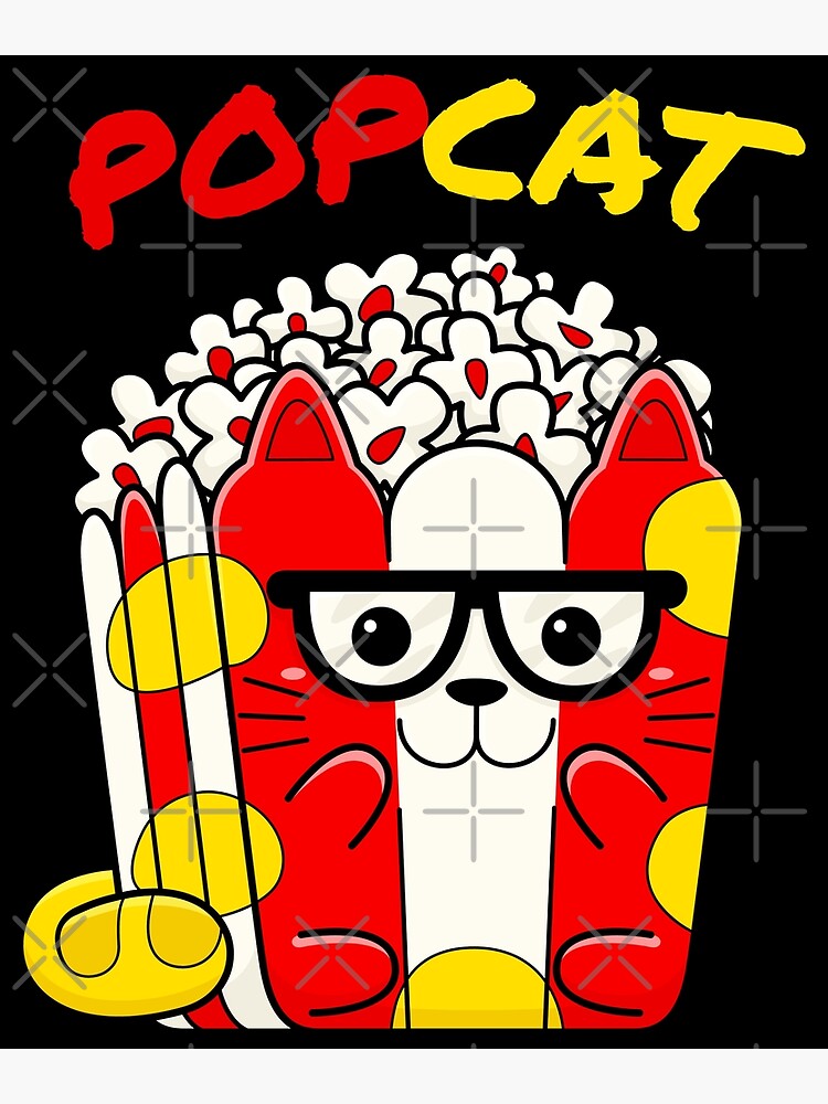 "Popcat Popcorn Box " Poster for Sale by sunilbelidon | Redbubble