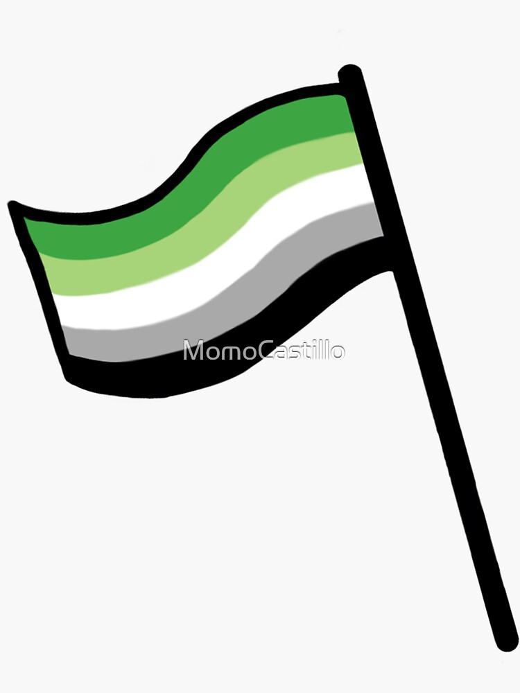 "Aro Flag" Sticker by MomoCastillo | Redbubble