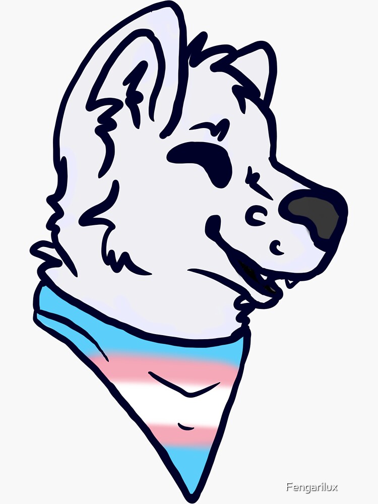 "Transgender doggo" Sticker by Fengarilux | Redbubble
