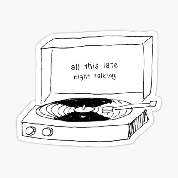 "Late Night Talking aesthetic " Sticker for Sale by haIfwayhome | Redbubble