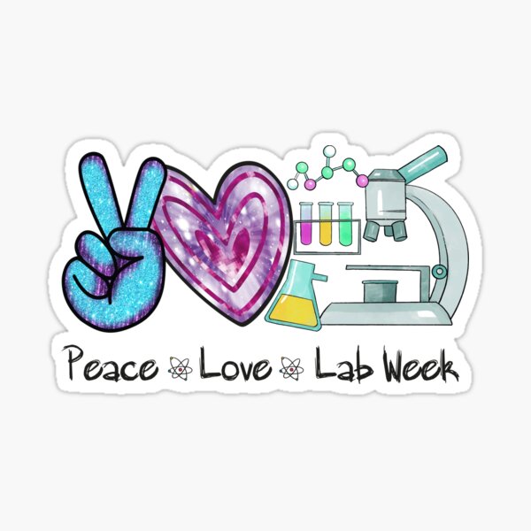 "Peace Love Lab Week" Sticker by YA-ART | Redbubble