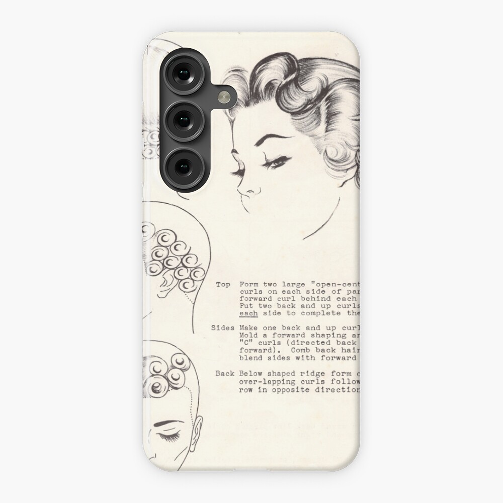 "1940s Hair Style Curls Waves Instructions Hair Stylist Beautician Gift ...